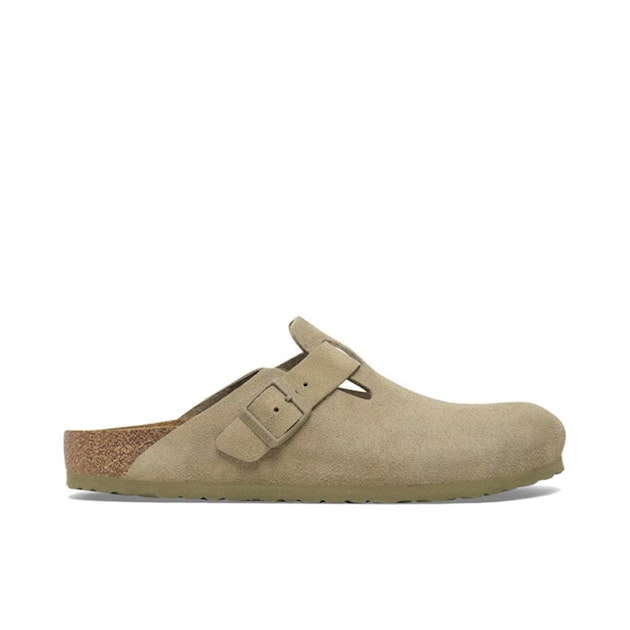 Birkenstock Boston Suede Faded Khaki | 1025788/1025844 | Laced