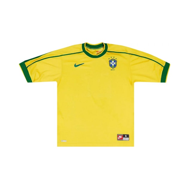 Nike Brazil 1998 Reissue Ronaldo Soccer Replica Jersey Varsity Maize ...