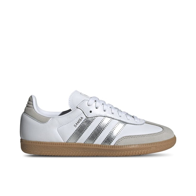 Adidas Samba OG White Silver Metallic Grey Womens | JI2725 | Laced