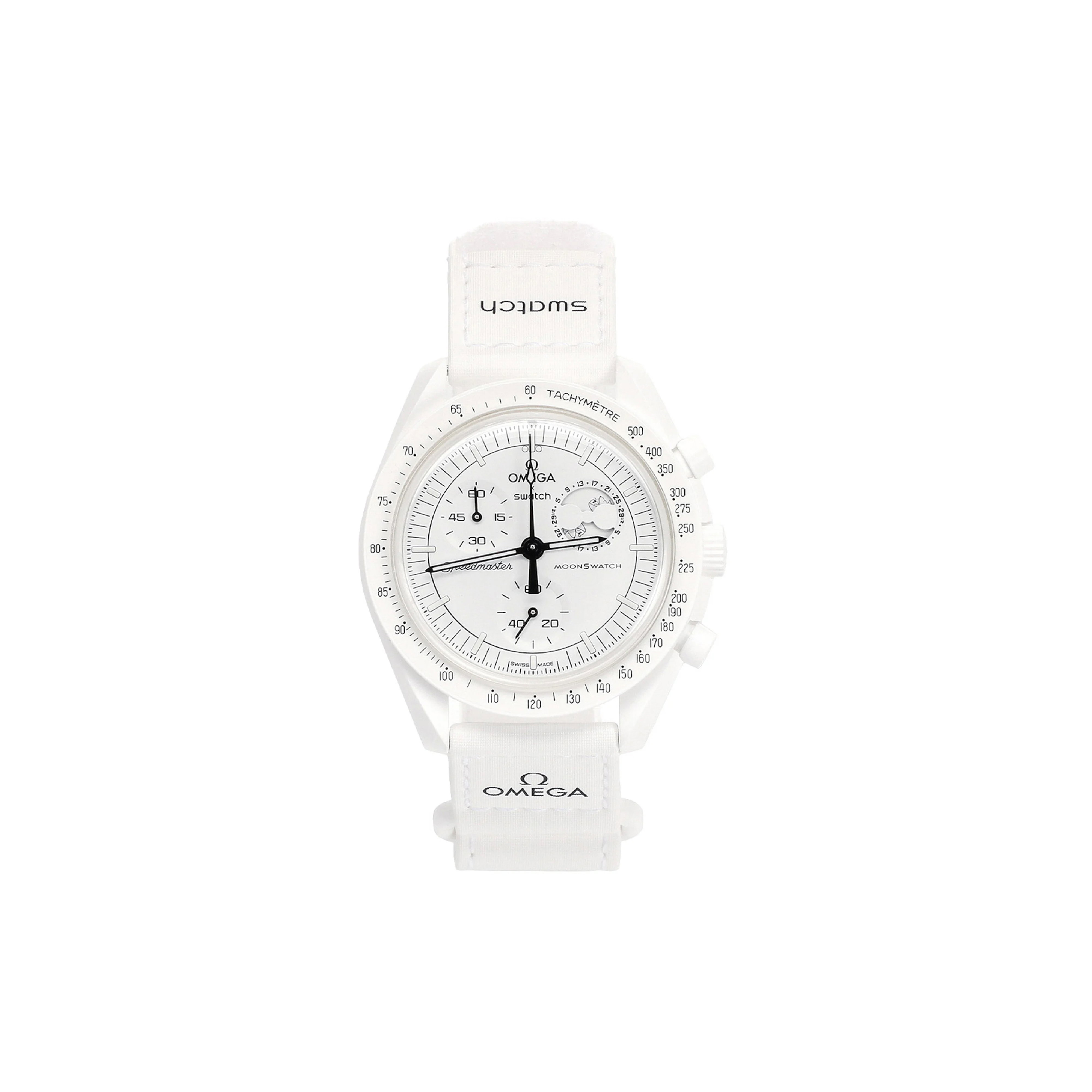 Swatch x Omega Bioceramic Moonswatch Mission To Moonphase Snoopy White ...