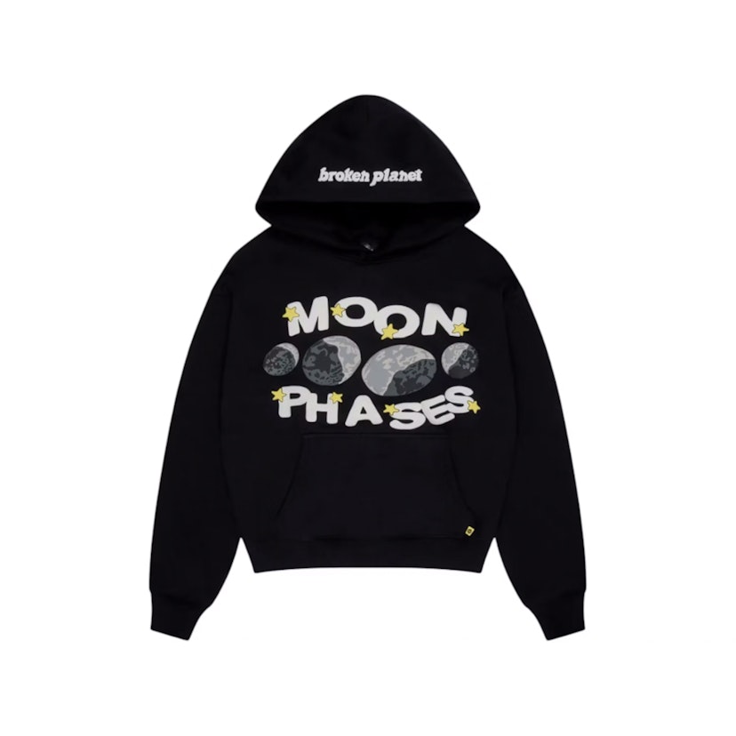 Broken Planet Moon Phases Hoodie Midnight Black | BROKEN-PLANET-00207 ...