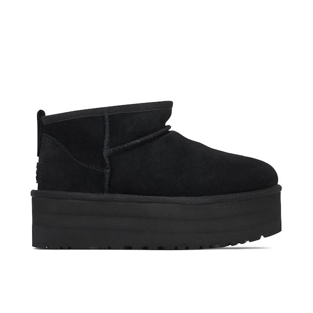 UGG Classic Ultra Mini Platform Black Womens | 1135092-BLK | Laced