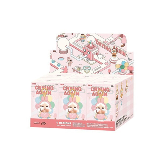 Pop Mart CryBaby Crying Again Series Vinyl Face Plush Sealed Case (6 ...