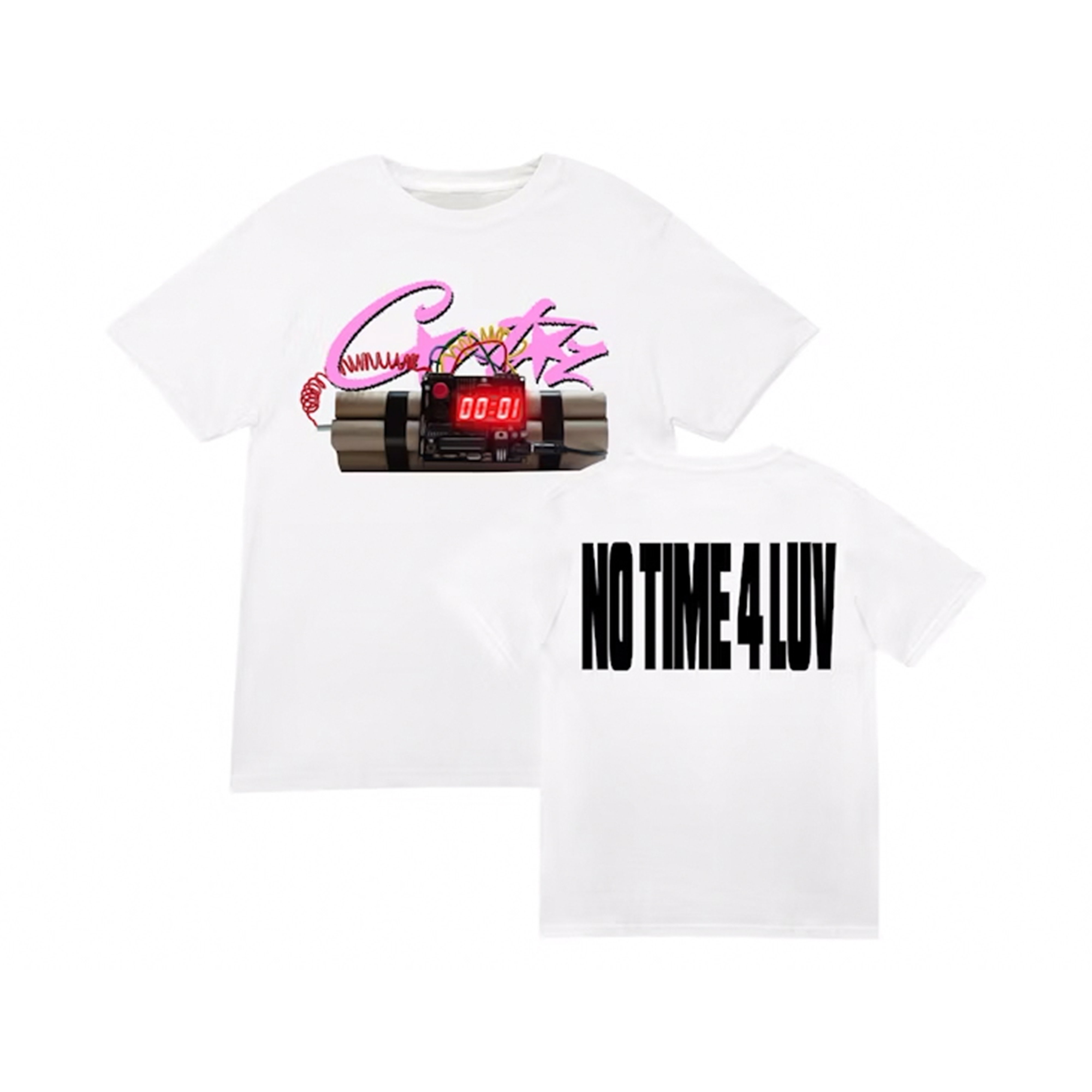 Corteiz No Time 4 Luv T-Shirt White | CORTEIZ-00004 | Laced