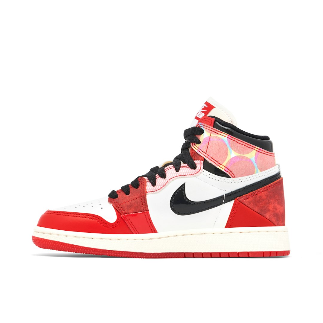 Air Jordan 1 High x Spider-Man Across the Spider-verse Red Black GS ...