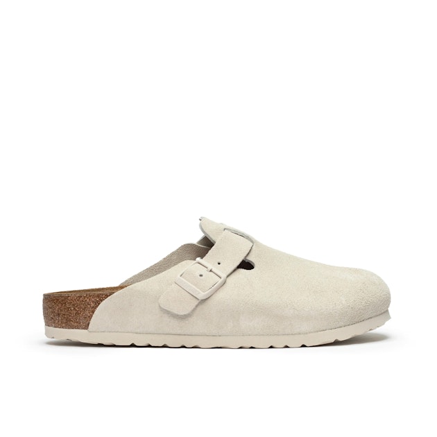 Birkenstock Boston Suede Antique White | 1024731 | Laced