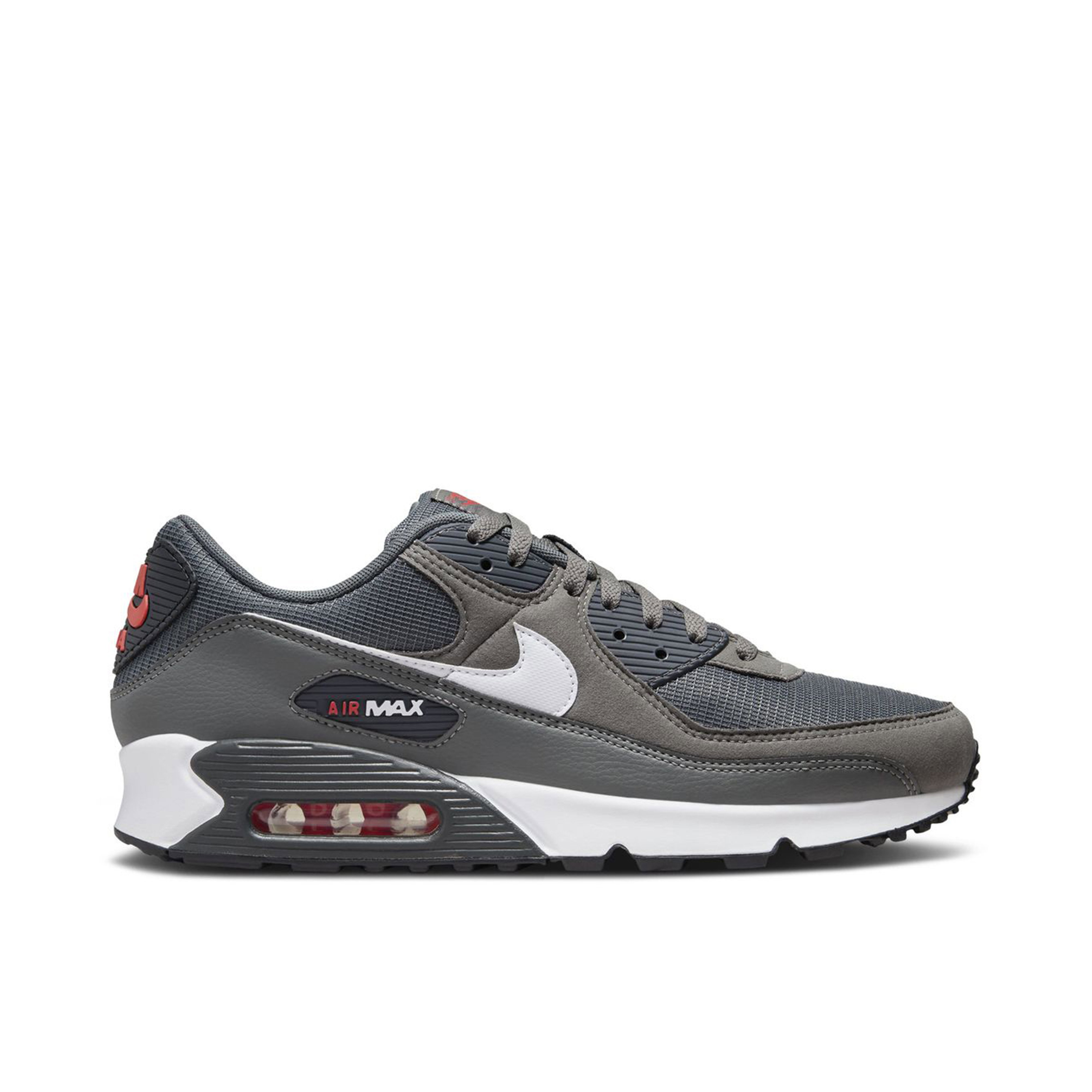 Nike Air Max 90 Iron Grey University Red | DR0145-003 | Laced