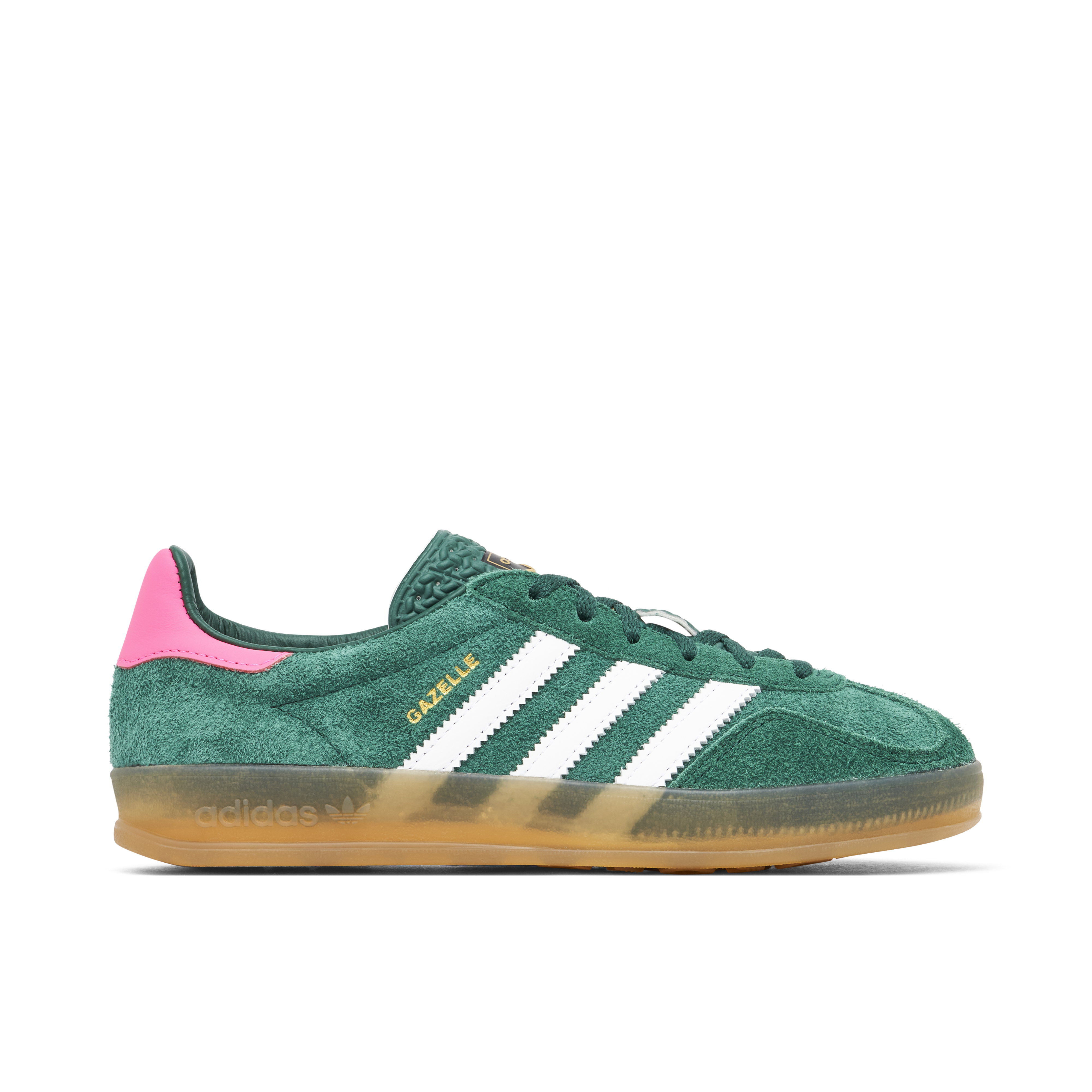 Adidas Gazelle Indoor Collegiate Green Pink Womens | IG5929 | Laced