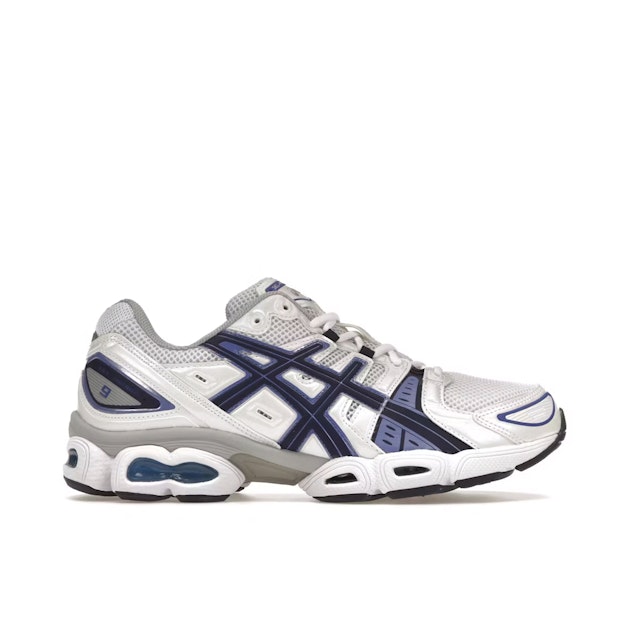 ASICS Gel-Nimbus 9 White Indigo Blue | 1201A424-103 | Laced