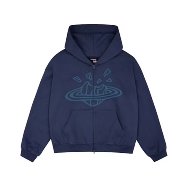 Broken Planet Zip-Up Hoodie Deep Navy | BROKEN-PLANET-00212 | Laced