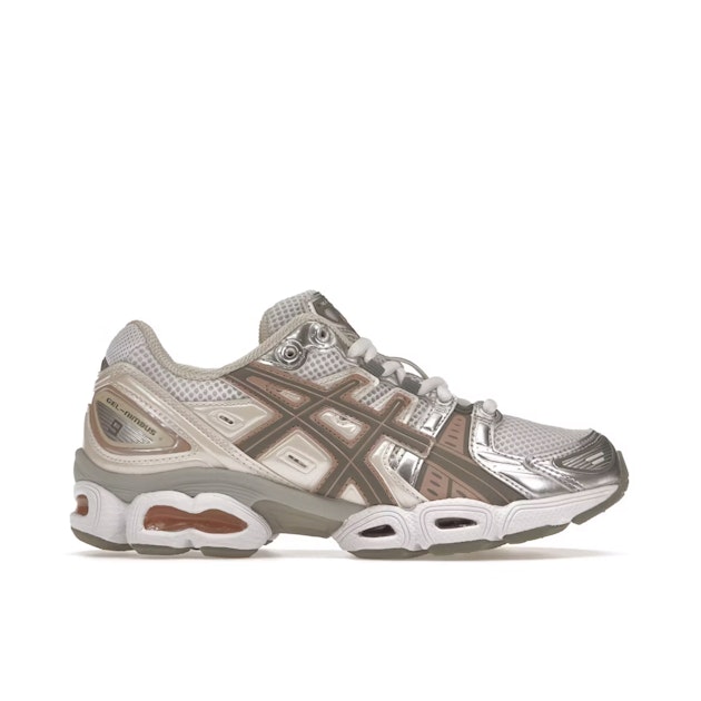 ASICS Gel-Nimbus 9 White Oatmeal Womens | 1202A278-104 | Laced